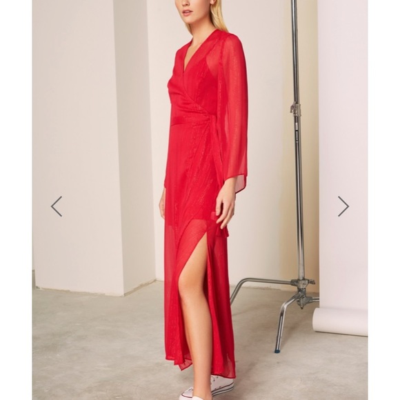 The Fifth Label | Dresses | Red Maxi Wrap Dress | Poshmark